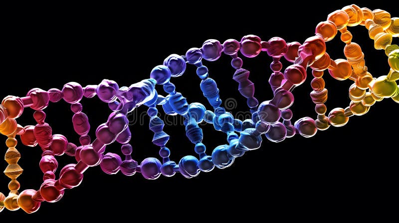 Biology Molecule Double Helix, Illustration of a Double Helix Molecule ...