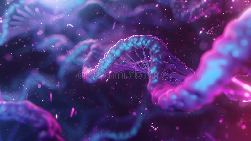 Biology Molecule Double Helix, Illustration of a Double Helix. Stock ...