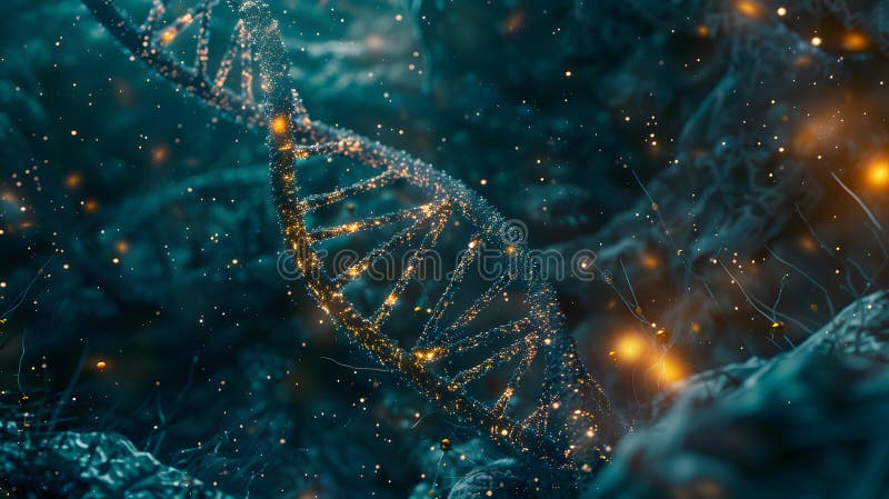 Biology Molecule Double Helix, Illustration of a Double Helix Molecule ...