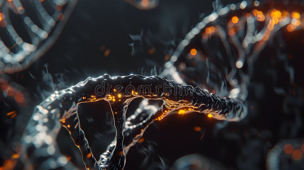 Biology Molecule Double Helix, Illustration of a Double Helix Molecule ...