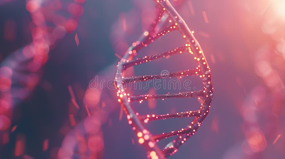 Biology Molecule Double Helix, Illustration of a DNA Double Helix ...