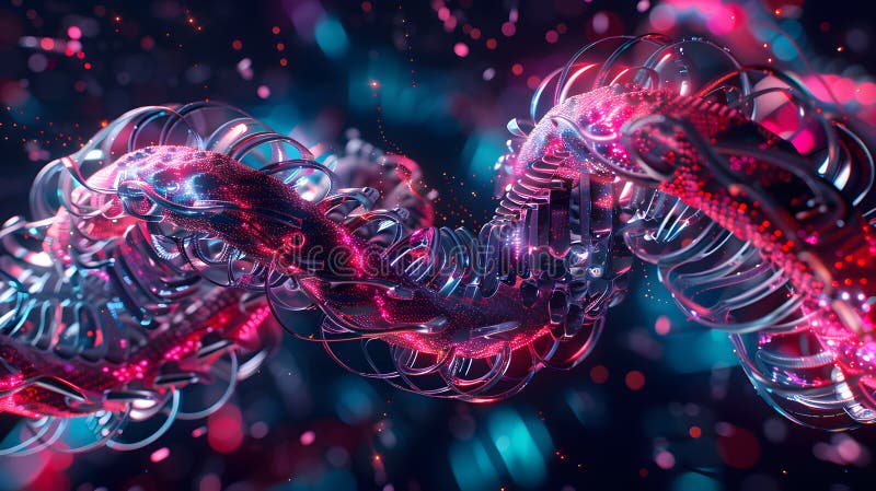 Biology Molecule Double Helix, Illustration of a DNA Double Helix ...