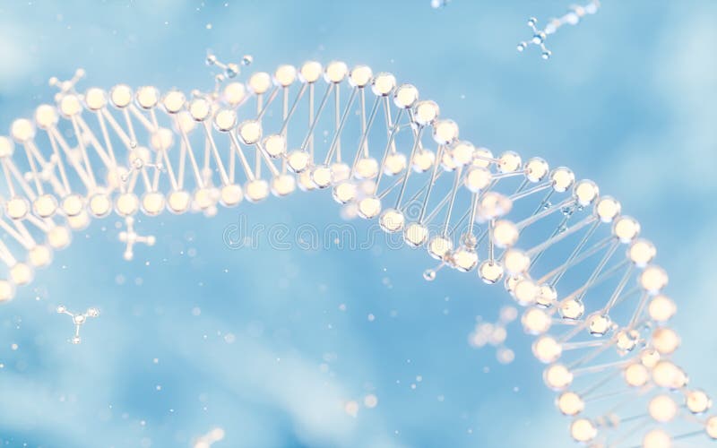 Biology Molecules Structure, 3d Rendering Stock Illustration ...