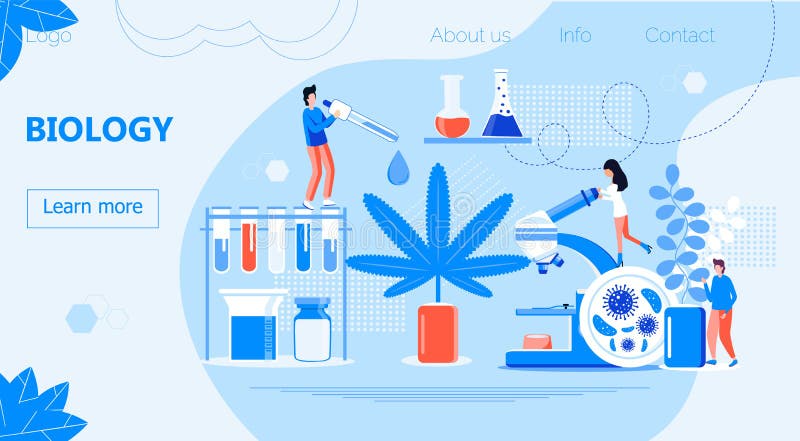 Biology Online Learning Concept. Biological Technology, Biotechnology ...