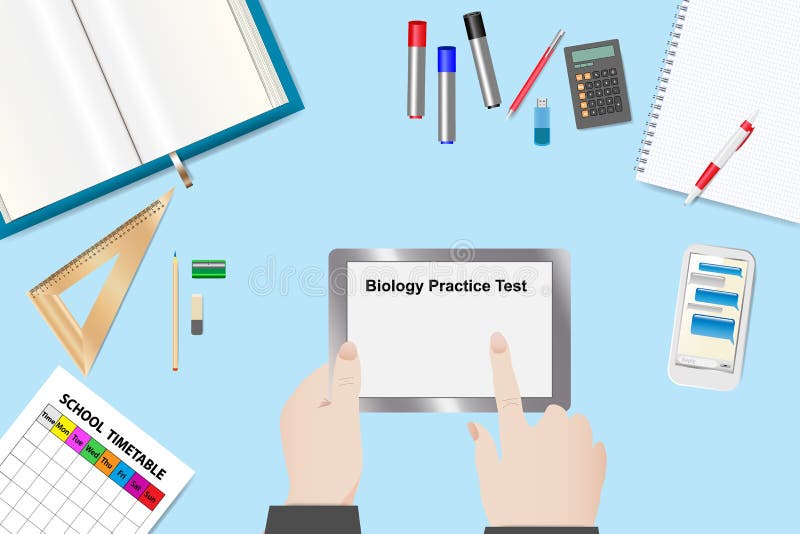 Biology Practice Test Concept Vector Stock Vector - Illustration of ...