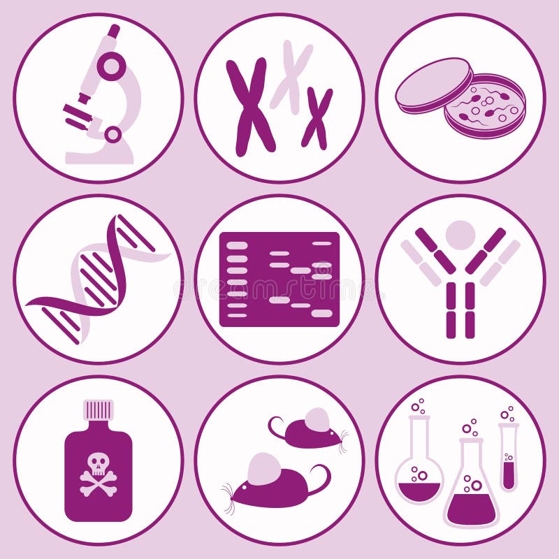Biology science icons stock vector. Illustration of future - 30097752