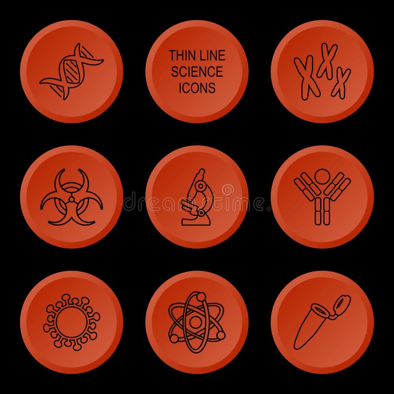 Biology science icons stock vector. Illustration of invention - 30369756