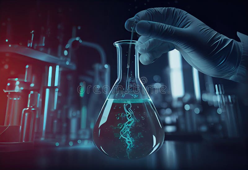 Biology Science Laboratory at Work Stock Illustration - Illustration of ...
