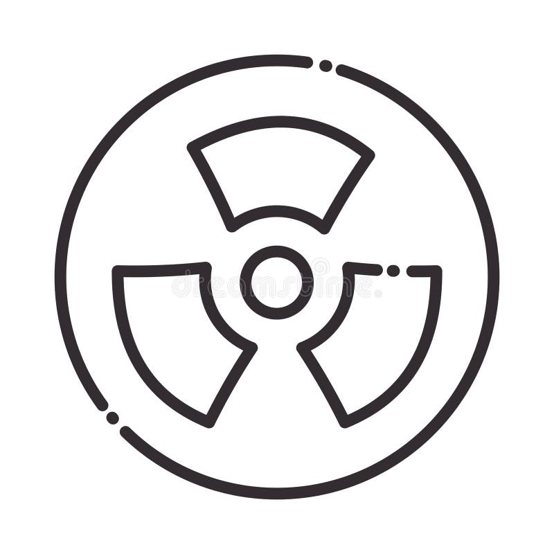 Nuclear Medicine Symbol Laboratory Science and Research Line Style Icon ...