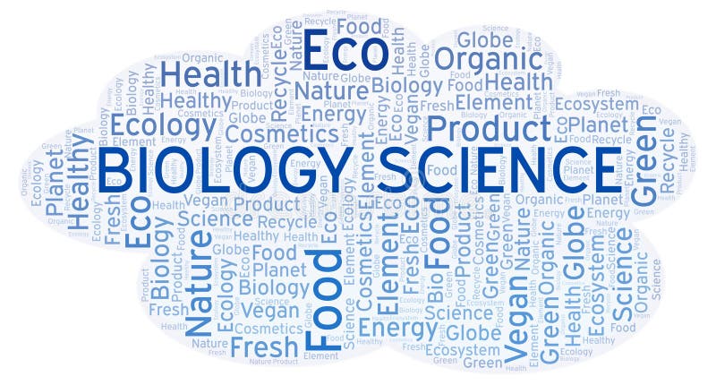 Biology Science Word Cloud. Stock Illustration - Illustration of ...
