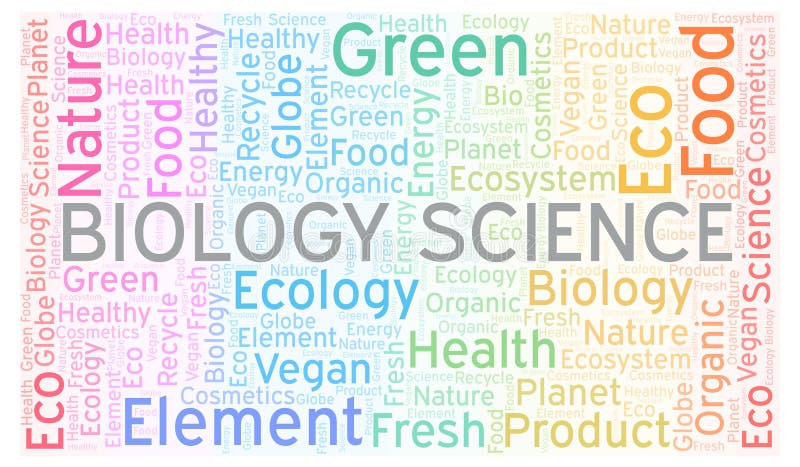Biology Science Word Cloud. Stock Illustration - Illustration of ...