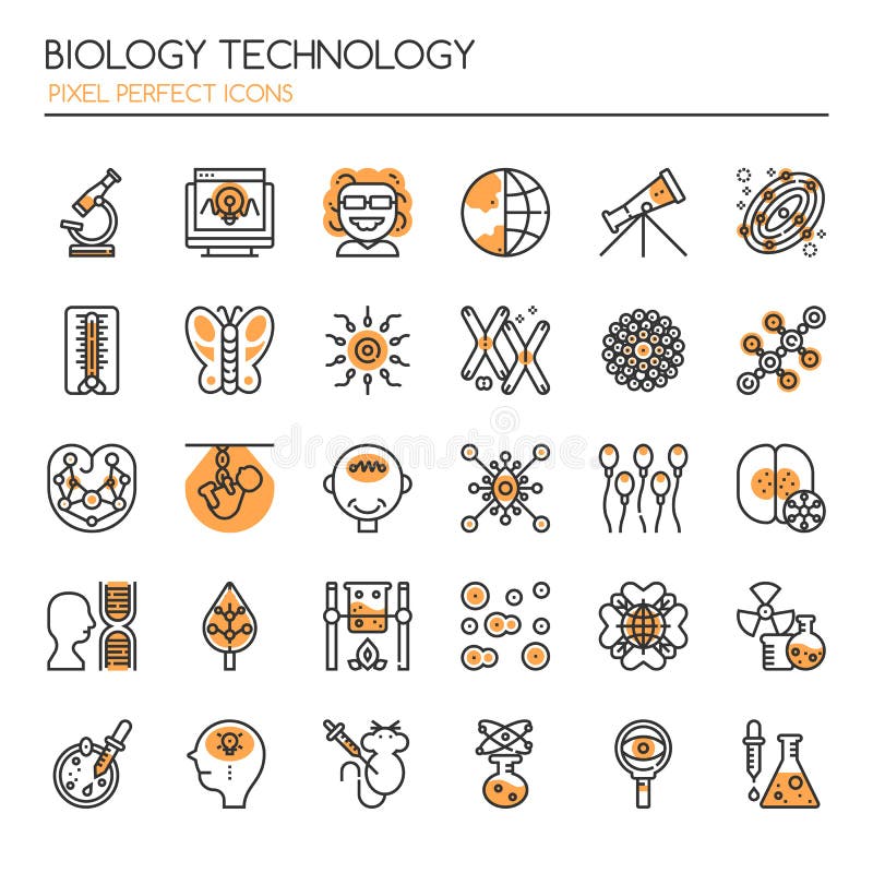 Biology Technology Elements Stock Vector - Illustration of experiment ...