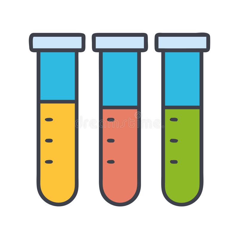 Biology test tubes icon stock illustration. Illustration of analysis ...