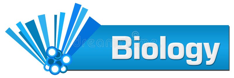 Biology Blue Graphical Horizontal Stock Illustration - Illustration of ...