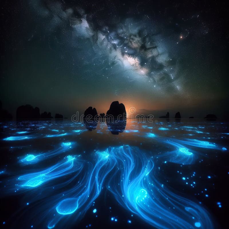 159 69. Bioluminescence_ a Natural Phenomenon Where Living Rgan Stock ...