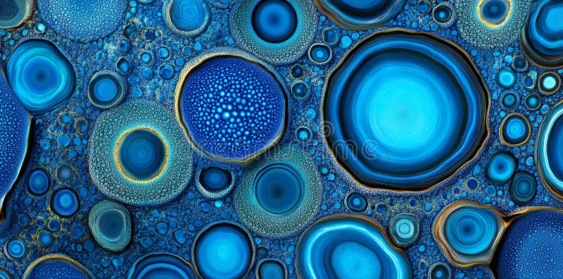 Bioluminescent Algae Cells Appear Blue and Glowing when Observed Under ...