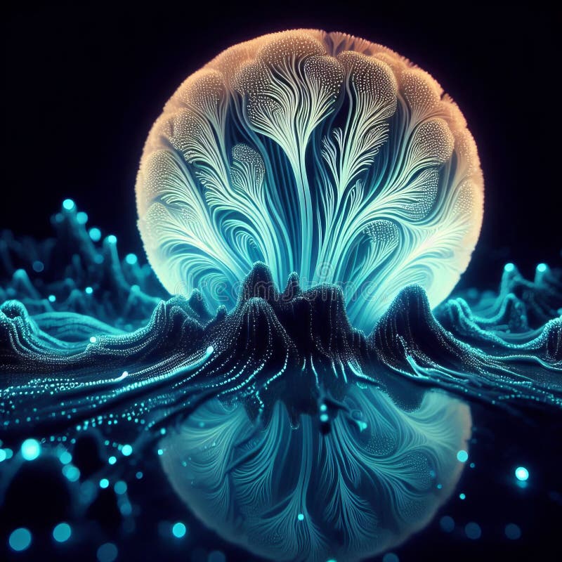 Bioluminescent Effect Using Materials that Emit Light To Mimic Stock ...