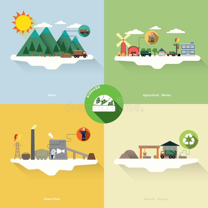 Biomass Energy. Education Infographic. Vector Design. Stock Vector ...