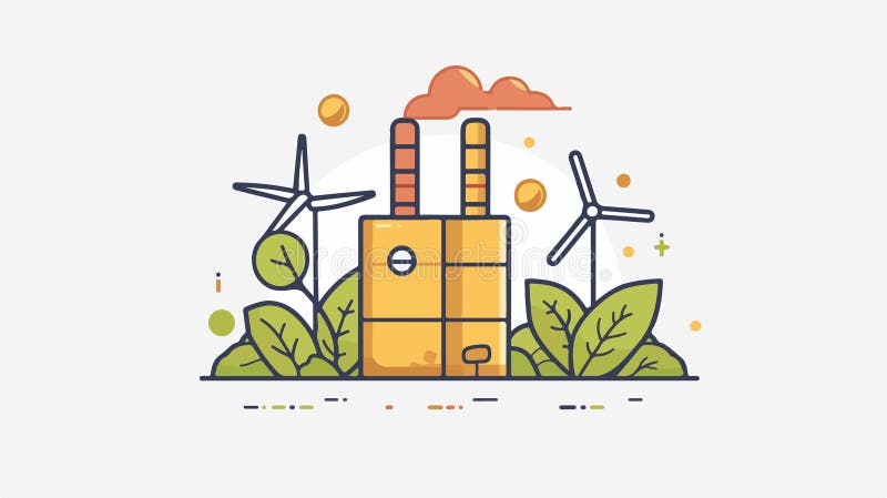 Biomass Energy and Technology Icon for Sustainable Solutions in ...