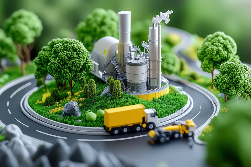 Biomass Engineering and Process are Highlighted in a Realistic Photo of ...