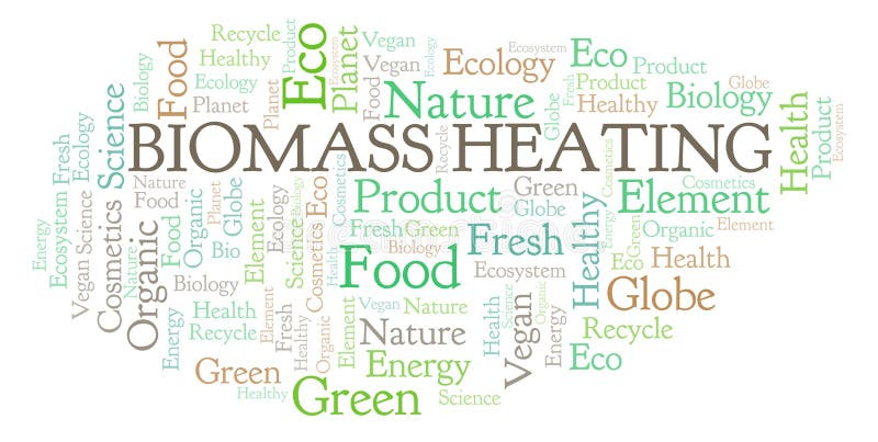 Biomass Heating word cloud stock illustration. Illustration of ...