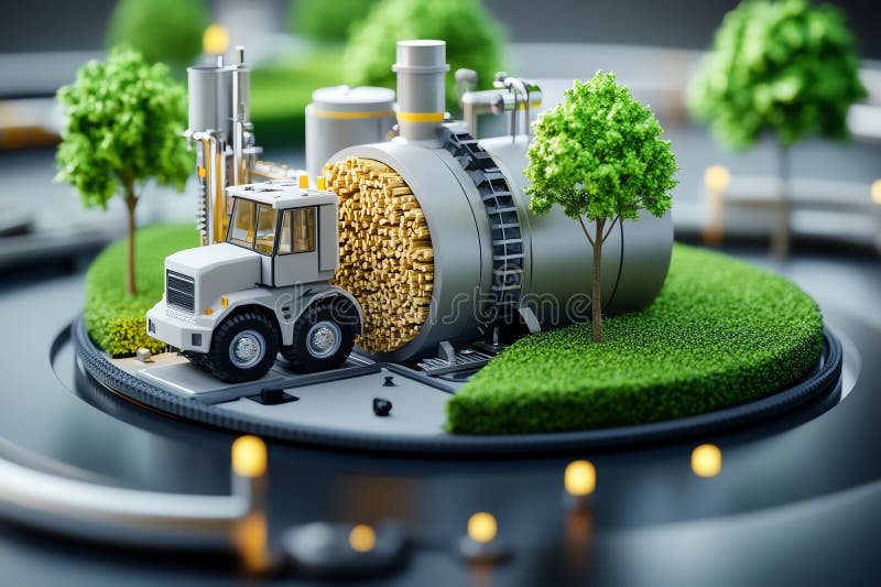 Biomass Modernization and Innovation are Depicted in a Futuristic ...