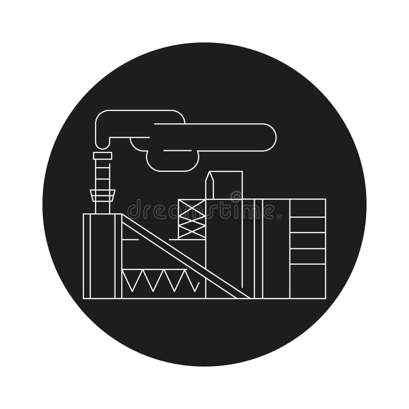 Biomass Plant Color Line Icon. Renewable Energy Sources Stock Vector ...