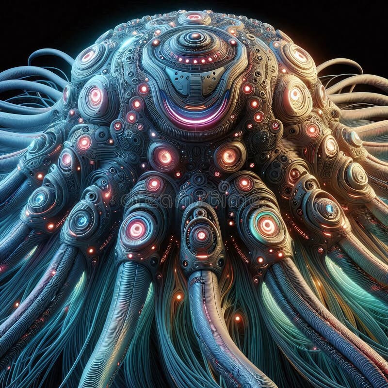 Biomechanical Alien Organism Stock Illustration - Illustration of ...