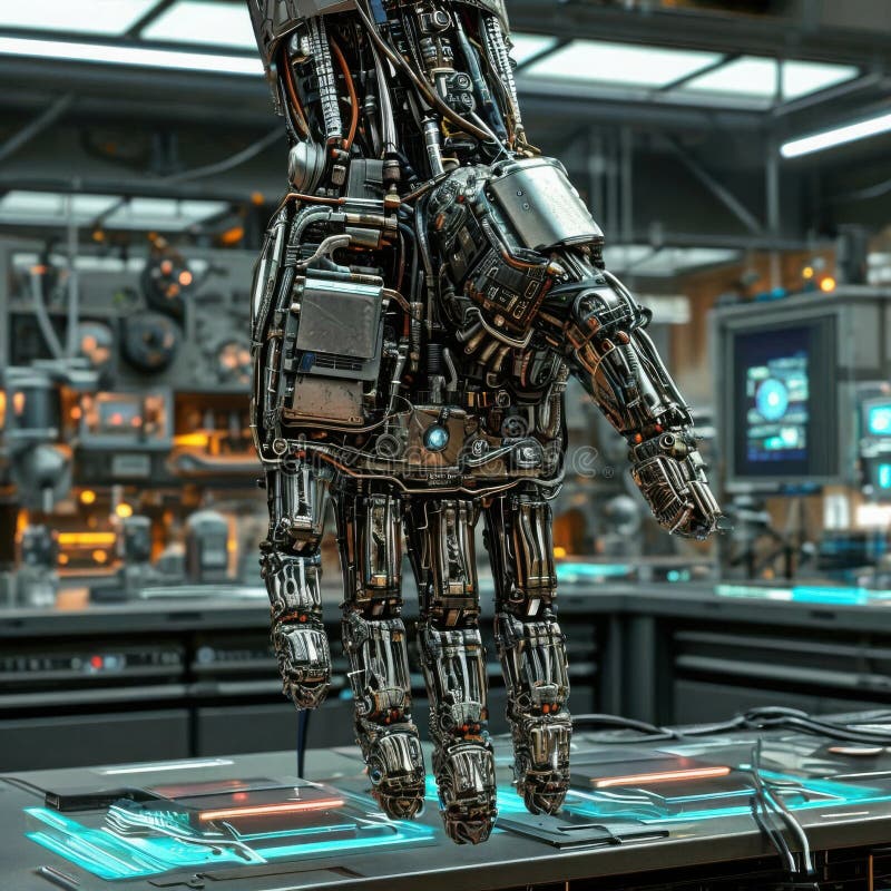 Biomechanical arm stock illustration. Illustration of technology ...