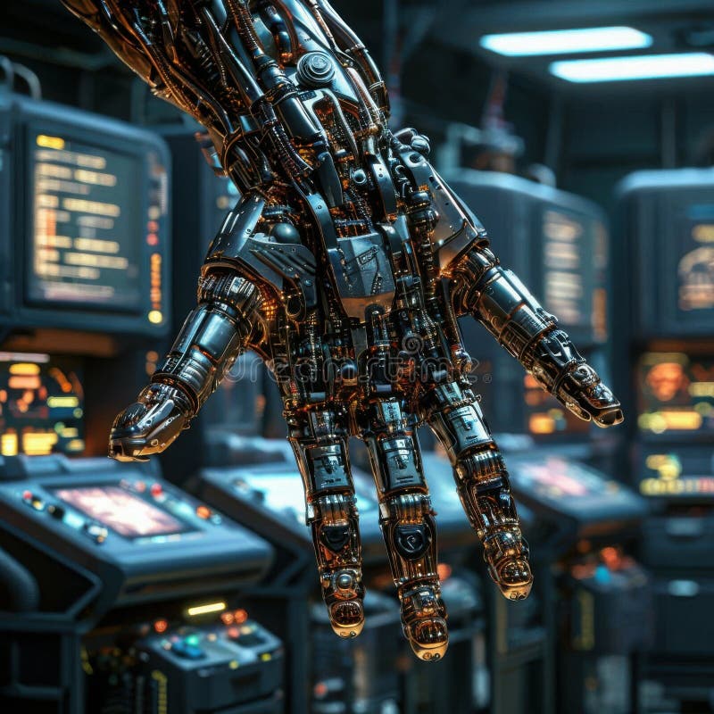 Biomechanical arm stock illustration. Illustration of human - 364346162