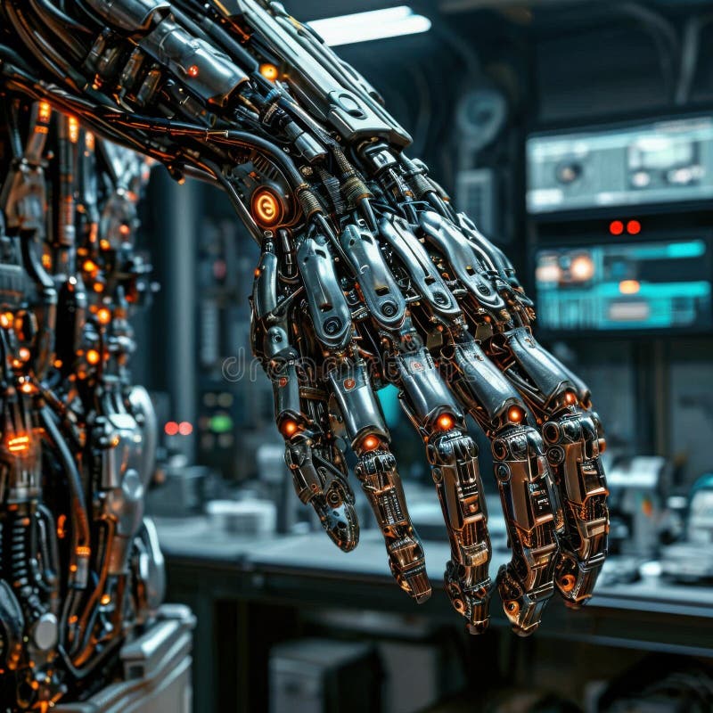 Biomechanical arm stock illustration. Illustration of modern - 364346268