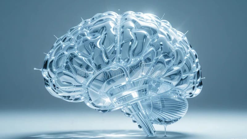 Neural Matrix Engine - 4K Futuristic Biomechanical Brain with Metallic ...