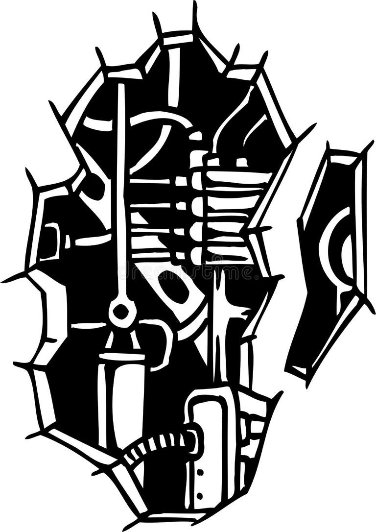 Futuristic Biomechanical Tiger Stock Illustrations – 193 Futuristic ...