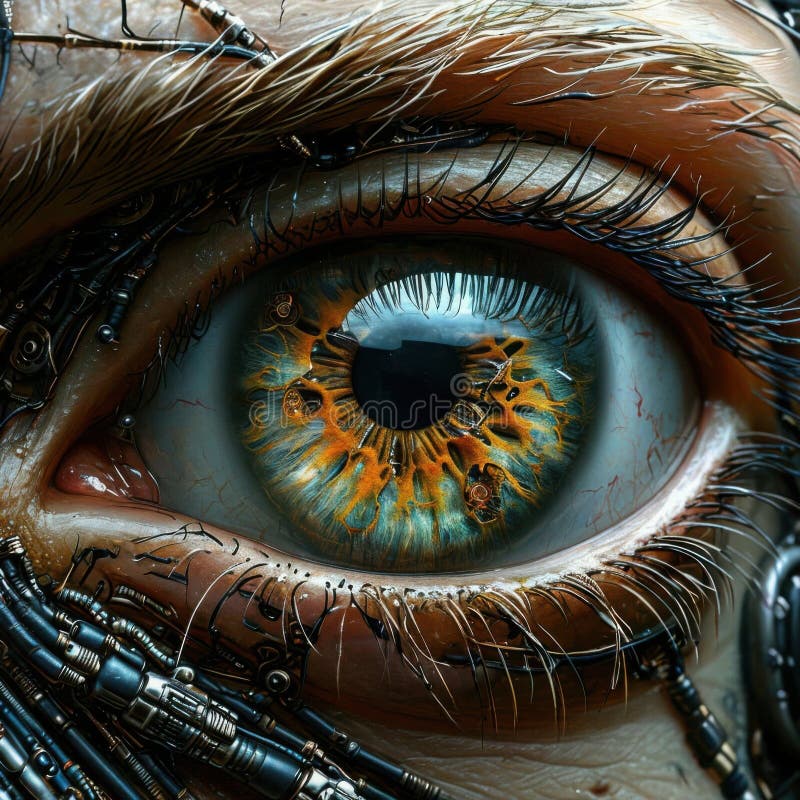 The biomechanical eye stock illustration. Illustration of mechanical ...