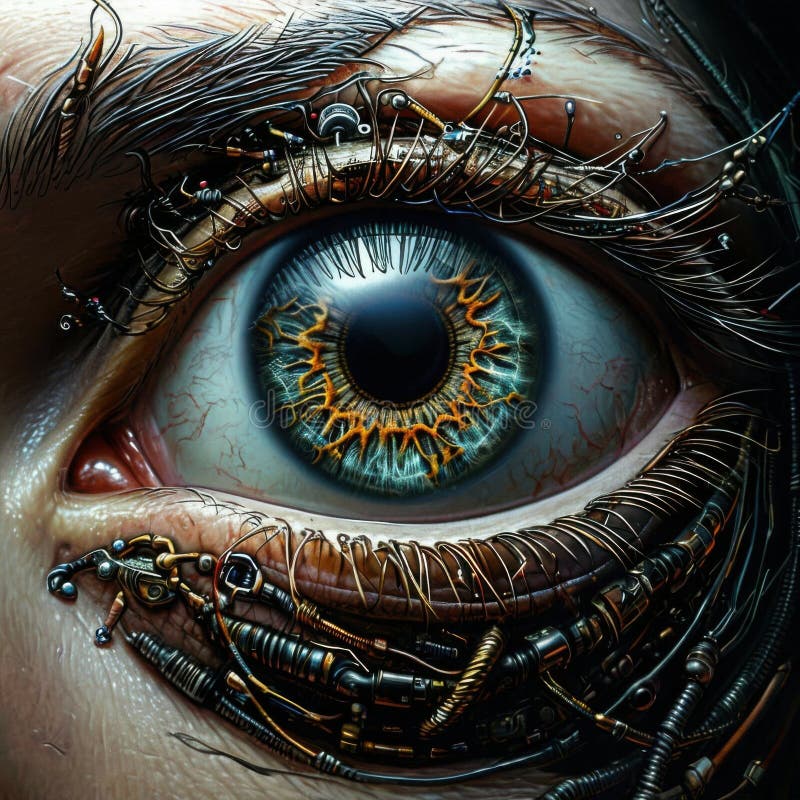 The biomechanical eye stock illustration. Illustration of details ...