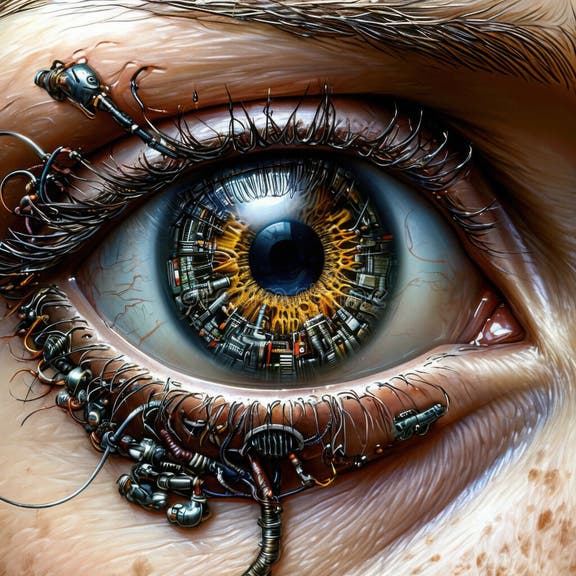The biomechanical eye stock illustration. Illustration of subtle ...