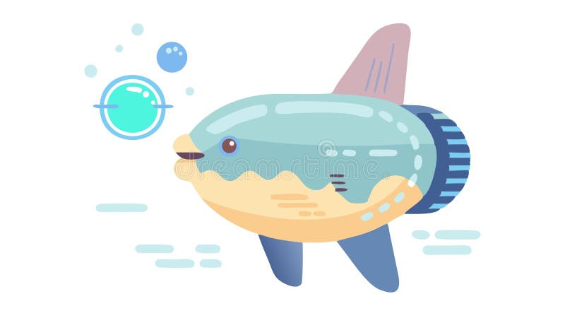 A Biomechanical Fish Submarine with a Propeller Tail and Bubbles ...