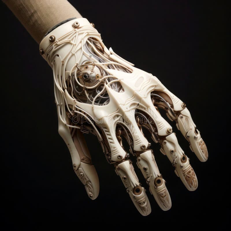 Biomechanical Hand Prosthesis in Futuristic Style Stock Illustration ...
