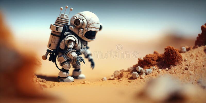 Biomechanical Human Machine Mars Photography Working Tilt-shift Stock ...