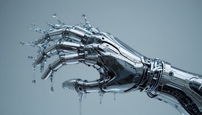Biomechanical Liquid Mercury Hand Stock Illustrations – 3 Biomechanical ...