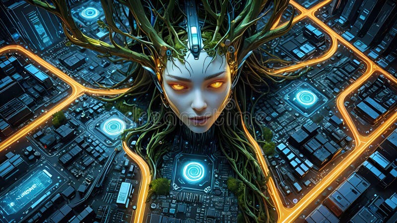 Biomechanical Technology Electronic Board with Biological Elements ...