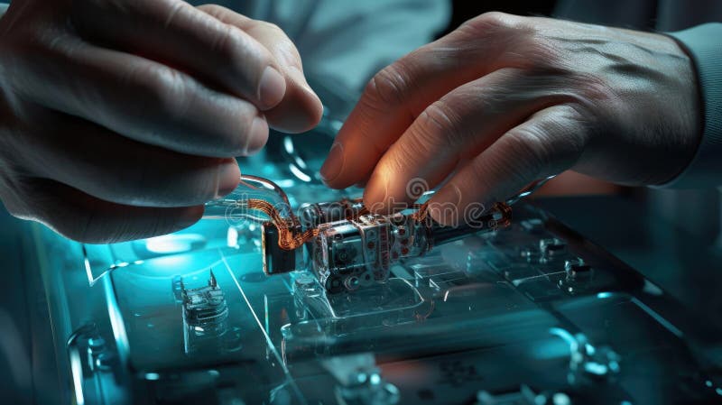 Biomedical Engineer Developing Medical Devices Stock Illustration ...