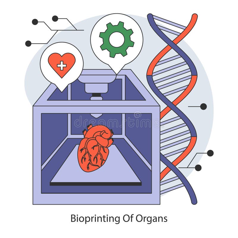 Biomedical Engineering Concept. Flat Vector Illustration. Stock Vector ...