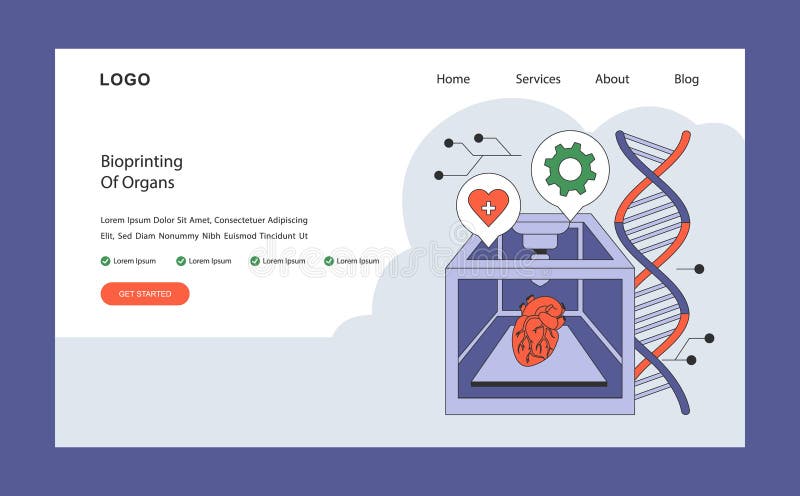 Biomedical Engineering Concept. Flat Vector Stock Vector - Illustration ...