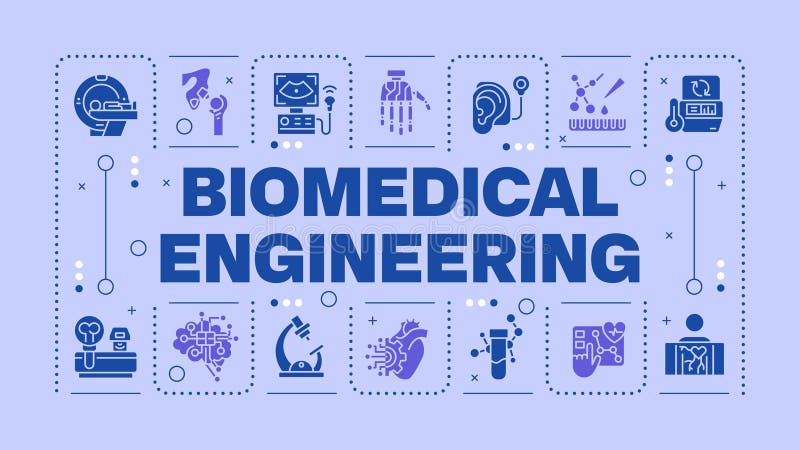 Biomedical Engineering Light Purple Word Concept Stock Vector ...