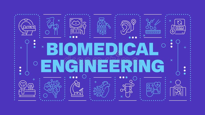 Biomedical Engineering Purple Word Concept Stock Vector - Illustration ...