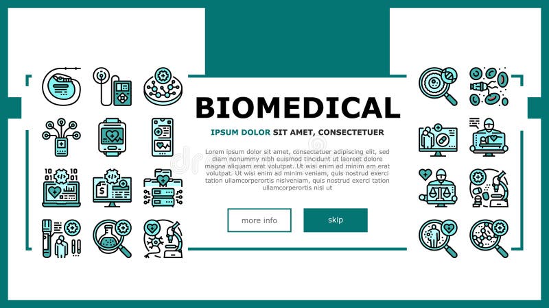 Biomedical Medical Science Landing Header Vector Stock Vector ... Biomedical Medical Science Landing Header Vector Stock Vector ...