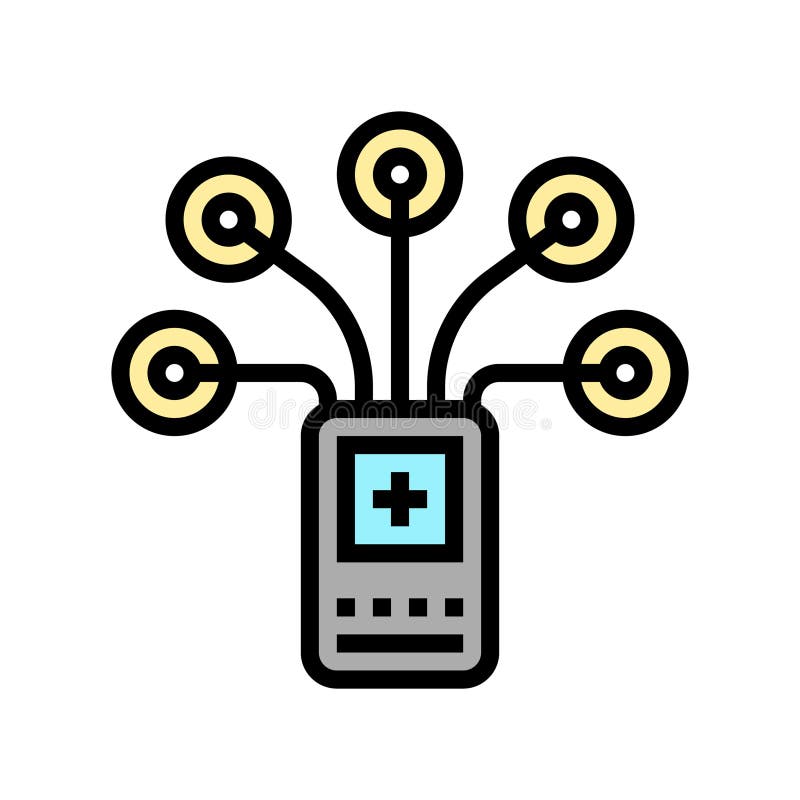 Biomedical Sensor Color Icon Vector Illustration Stock Vector ...