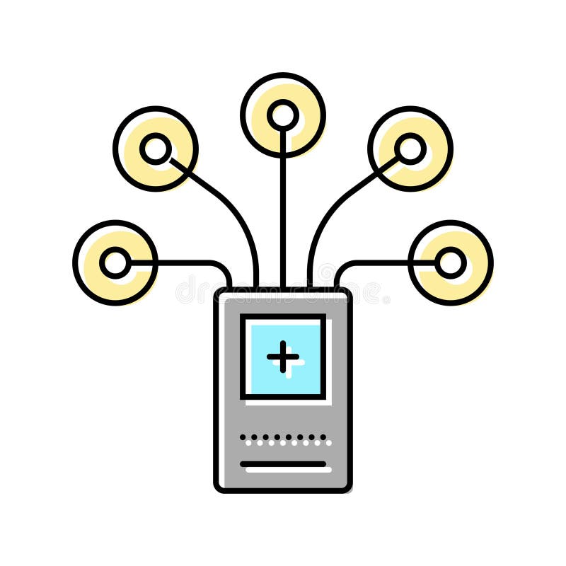Biomedical Sensor Color Icon Vector Illustration Stock Vector ...