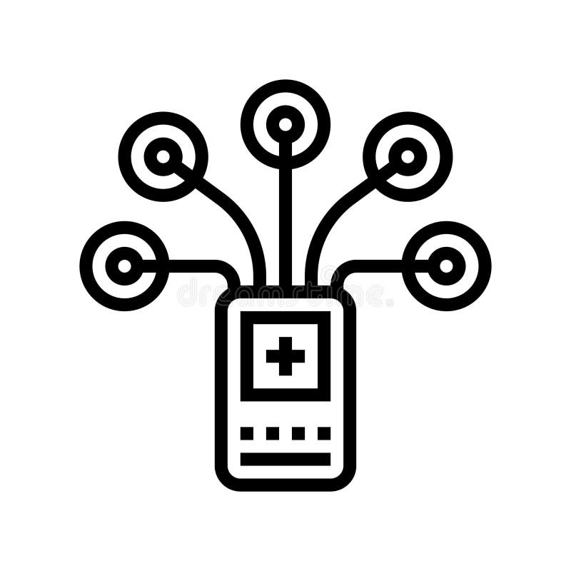 Biomedical Sensor Color Icon Vector Illustration Stock Illustration ...